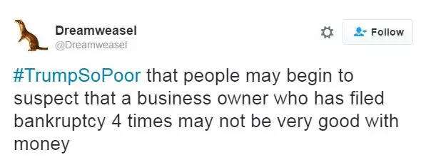 Tweets ມ່ວນທີ່ສຸດ #TrumpSoPoor 161515_6