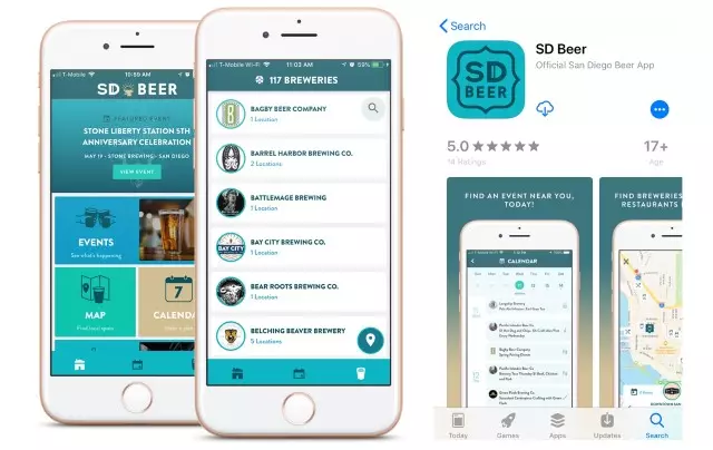 सॅन डिएगो क्राफ्ट ब्रुअरीजकडे आता त्यांचे स्वतःचे अॅप आहे, बिअर, इव्हेंट आणि बरेच काही तपशीलवार आहे 19569_3