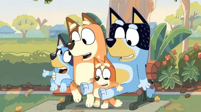 Komforta Horloĝo de la Monato: Bluey sur Disney+