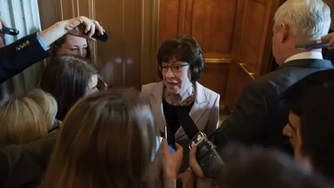 Susan Collins, onye omebe iwu jọgburu onwe ya, tụgharịrị na ego gbara ọchịchịrị