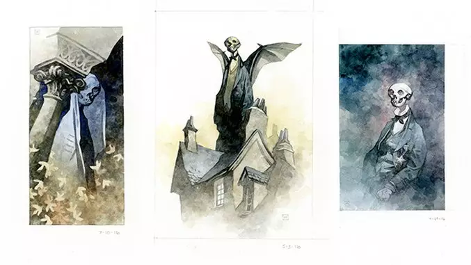 Mike Mignola's Post-Hellboy Watercolor na-edozi Eserese nke ọnwụ