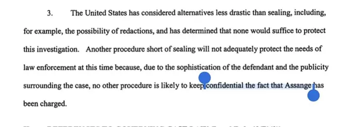 وفاقی استغاثہ نے غلطی سے انکشاف کیا کہ جولین اسانج پر ایک جرم کا الزام عائد کیا گیا ہے 80886_2